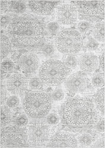 Unique Loom Sofia Collection Area Rug - Grand (10' x 14' 1" Rectangle, Light Gray/Ivory)