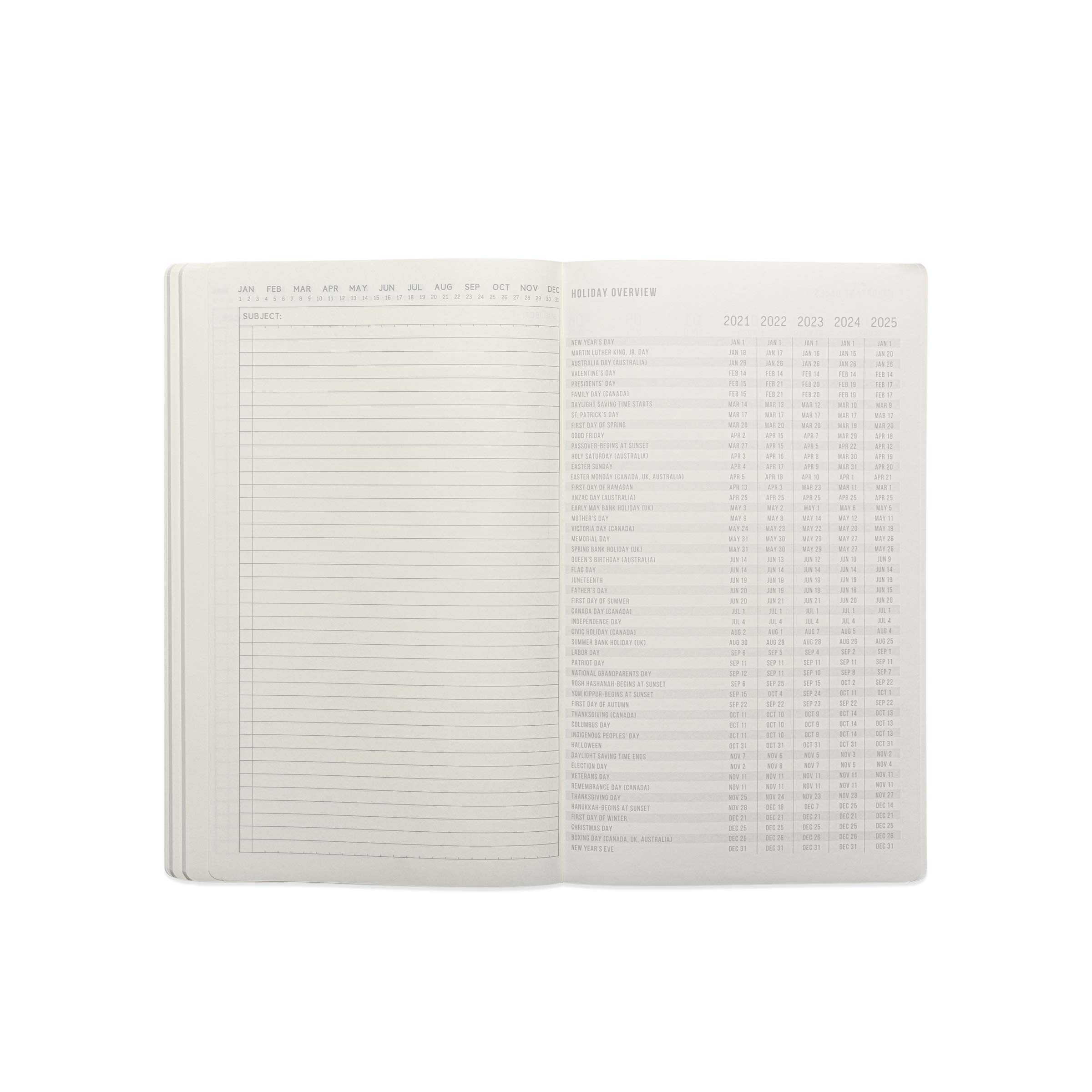 DesignWorks Ink Standard Issue No. 17 Hardcover Cloth Green 7.25" x 11.75" Tall Notebook Journal with 96 Lined Pages - Perfect for Office Work, Writing, and Journaling