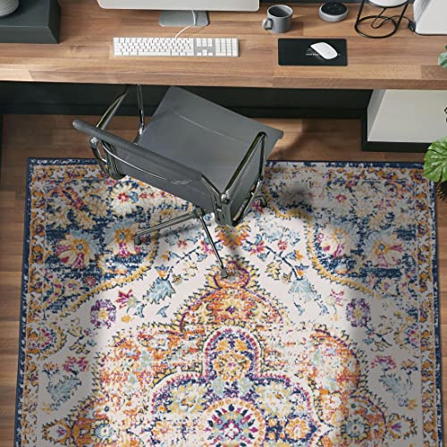 Rugshop Vintage Distressed Bohemian Area Rug 5' x 7' Multi