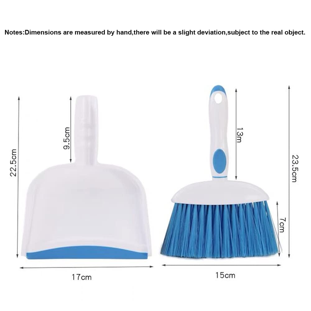 BSMstone Mini Broom and Dustpan Set-Mini Whisk Set for Desk, Housekeeping, Office, Kitchen, Pet Nest, etc.,Daily Cleaning Necessity Plastic Mini Dustpan Set (Pink)