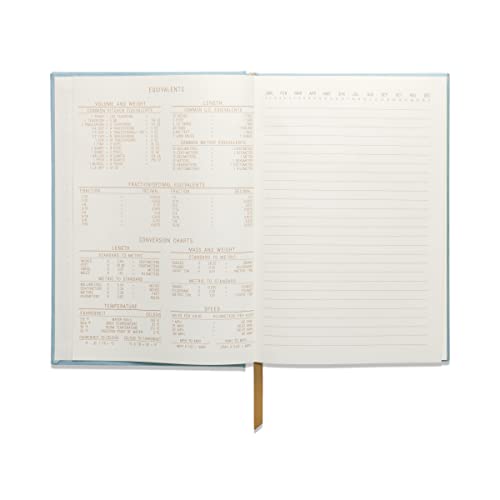 DesignWorks Ink Sueded Paper Journal Notebook with 160 Lined Pages, Ribbon Bookmark, and Storage Pocket for Work, Writing, Journaling, 5.75" x 8.125" - Blue with Gold Geometric Arch Dot
