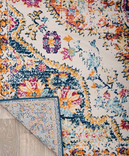 Rugshop Vintage Distressed Bohemian Area Rug 5' x 7' Multi