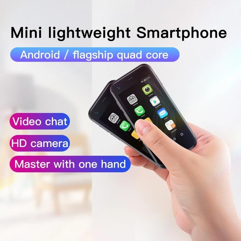 Mini Smartphone Soyes XS13 2.5Inch Touch Screen 1GB RAM 8GB ROM Android 6.0 3G WCDMA Camera GPS WiFi Bluetooth Student Pocket WiFi Mobile Phone Unlocked Cellphone (Black)
