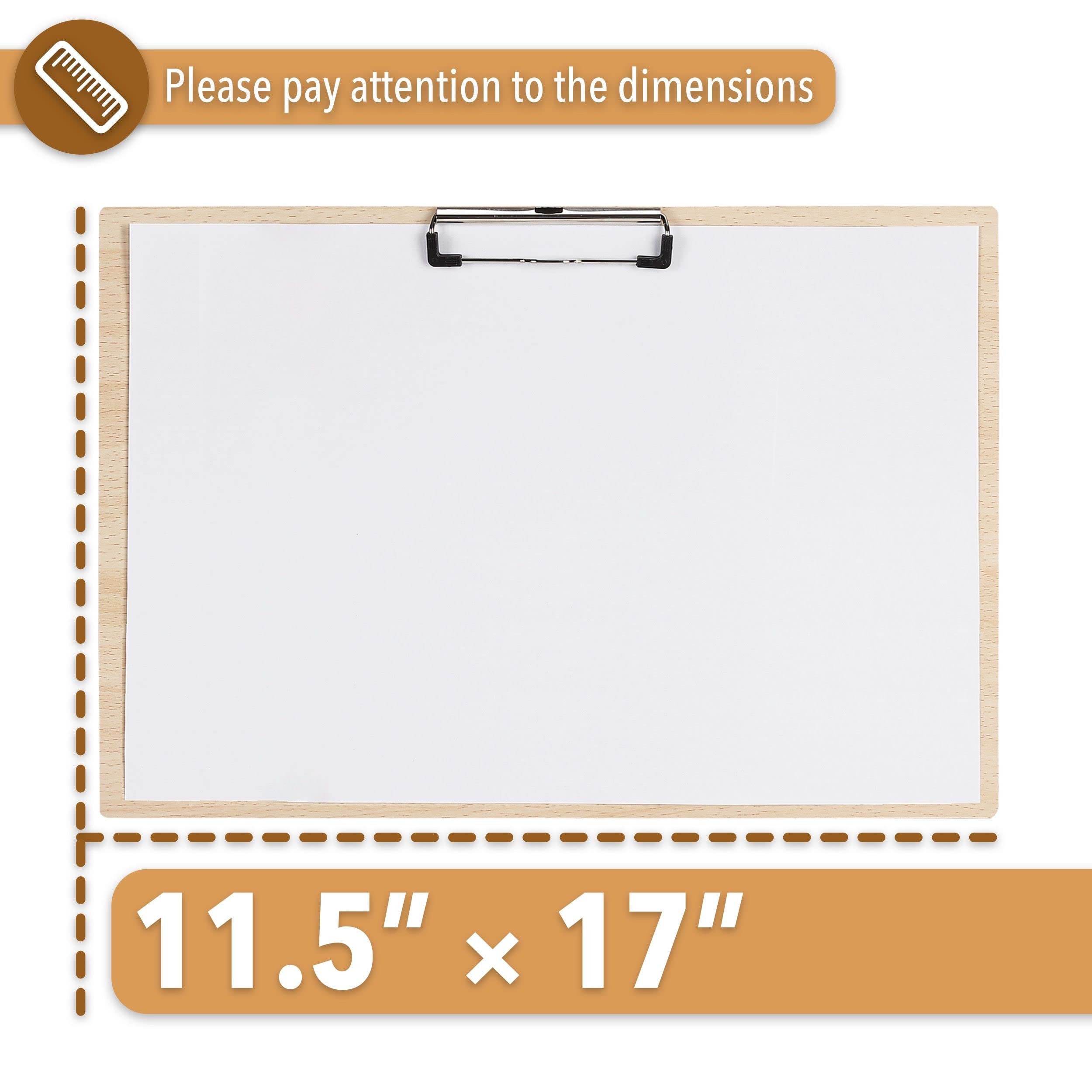 Mr. Pen- Clipboard, 11.5x17 Inches, Horizontal Wooden Clipboard, Extra Large Clipboard, Horizontal Clipboard, Art Clipboard, Drawing Board, 11x17 Clipboard, Lap Board, Landscape Clipboard