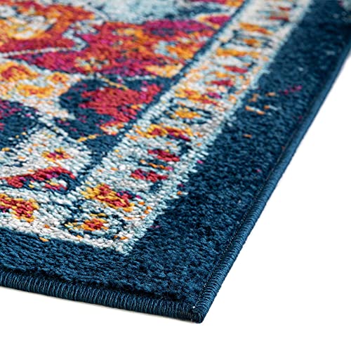 Unique Loom Parker Collection Area Rug - Kokulu (10' x 14' Rectangle, Multi/Blue)