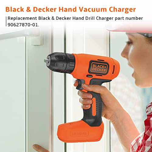 15V 90627870-01 Hand Drill Charger for Black & Decker Screwdriver Power Adapter Cord BDCSFS30C-CA BDCD8C BDCS20C BDCS50C BDCSFS30C BDCD8BVA