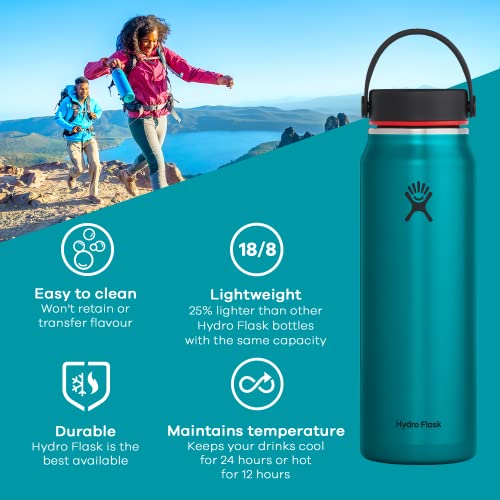 Hydro Flask 21 oz. Lightweight Trail Series Water Bottle- Stainless Steel, Reusbale, Vacuum Insulated with Standard Mouth