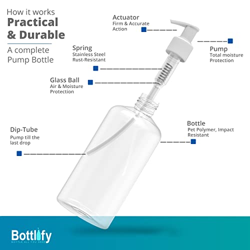 4 PCS Refillable Shampoo and Conditioner Bottles with Pump 8oz โ Clear Plastic Pump Bottles Dispenser Empty - BPA Free Leak Proof Hand soap Dispenser Set with Travel Lock