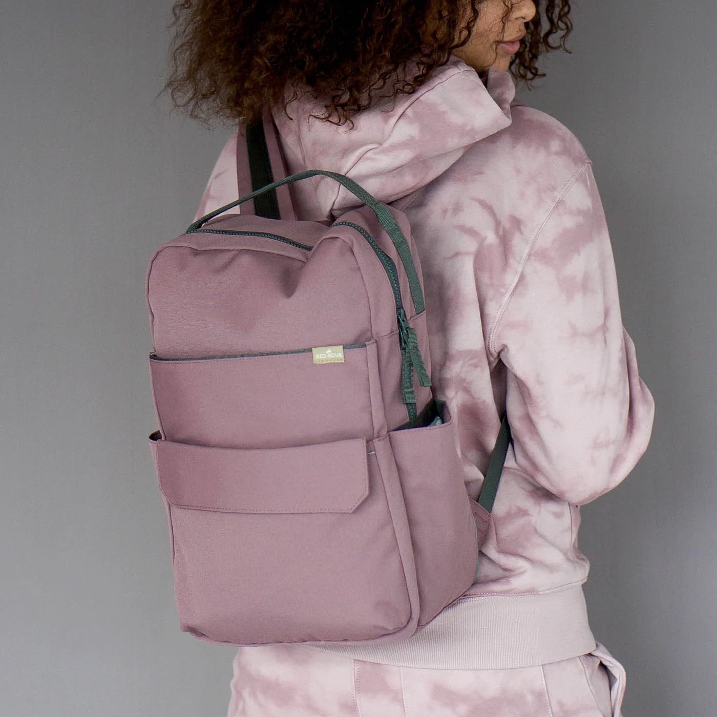 RED ROVR Roo Backpack | Lightweight Diaper Bag with Changing Pad | Large Capacity | Multifunctional Travel Pack | Exterior and Interior Pockets | Water Resistant | Great Gift for Mom & Dad | Mauve