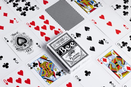 Bee Signature Series Playing Cards Deck, 1 Deck of Black Playing Cards, Thin Crushed, Special Edition