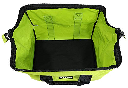 (2) Ryobi Green Wide Mouth Collapsible Genuine OEM Contractor’s Bags w/Full Top Single Zipper Action