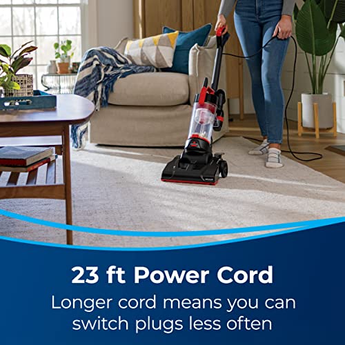 BISSELL CleanView Compact Upright Vacuum, Fits In Dorm Rooms & Apartments, Lightweight with Powerful Suction and Removable Extension Wand, 3508