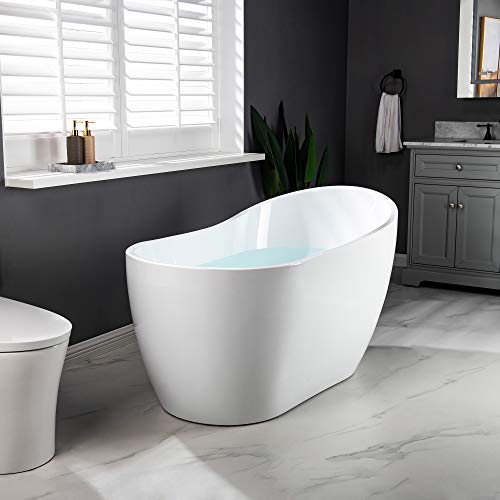 WOODBRIDGE BTA1507-B/N-Drain &O + Pillow Bathtub, 54β, Brushed Nickel