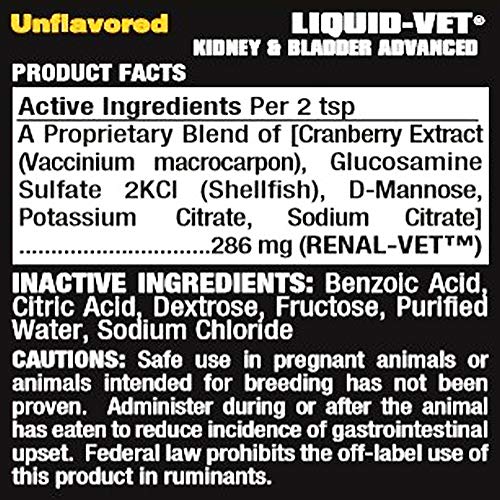 LIQUID-VET Feline Kidney & Bladder Advanced Formula, Plain, 8 oz