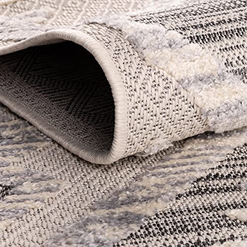 Unique Loom Arlo Collection Area Rug - Kai (Rectangular 9' 0" x 12' 0", Sandy Beige/ Gray)