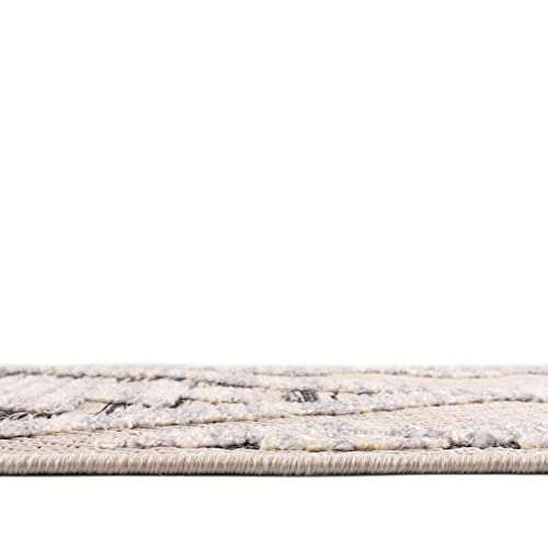 Unique Loom Arlo Collection Area Rug - Kai (Rectangular 9' 0" x 12' 0", Sandy Beige/ Gray)