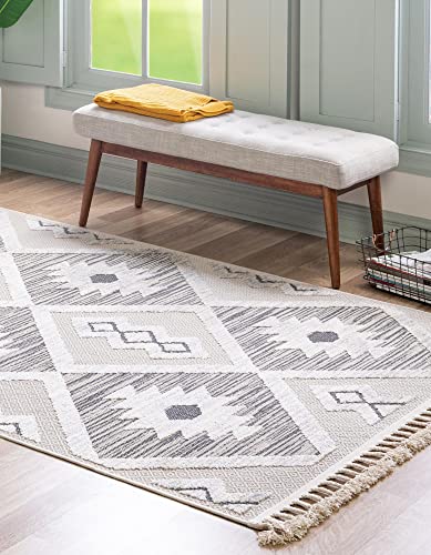 Unique Loom Arlo Collection Area Rug - Kai (Rectangular 9' 0" x 12' 0", Sandy Beige/ Gray)