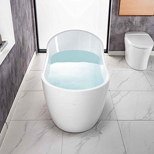 WOODBRIDGE BTA1507-B/N-Drain &O + Pillow Bathtub, 54β, Brushed Nickel