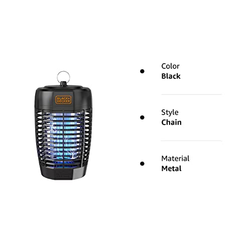BLACK+DECKER Bug Zapper- Mosquito Repellent Outdoor & Fly Traps for Indoors- Mosquito Killer & Fly Zapper - Gnat & Moth Traps for Home, Deck, Garden, Patio & More