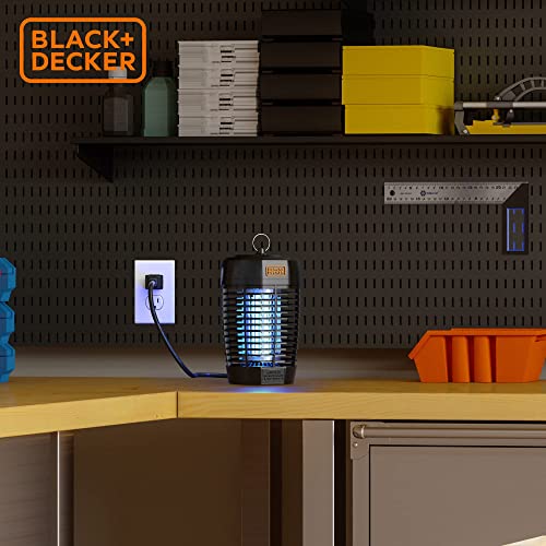 BLACK+DECKER Bug Zapper- Mosquito Repellent Outdoor & Fly Traps for Indoors- Mosquito Killer & Fly Zapper - Gnat & Moth Traps for Home, Deck, Garden, Patio & More