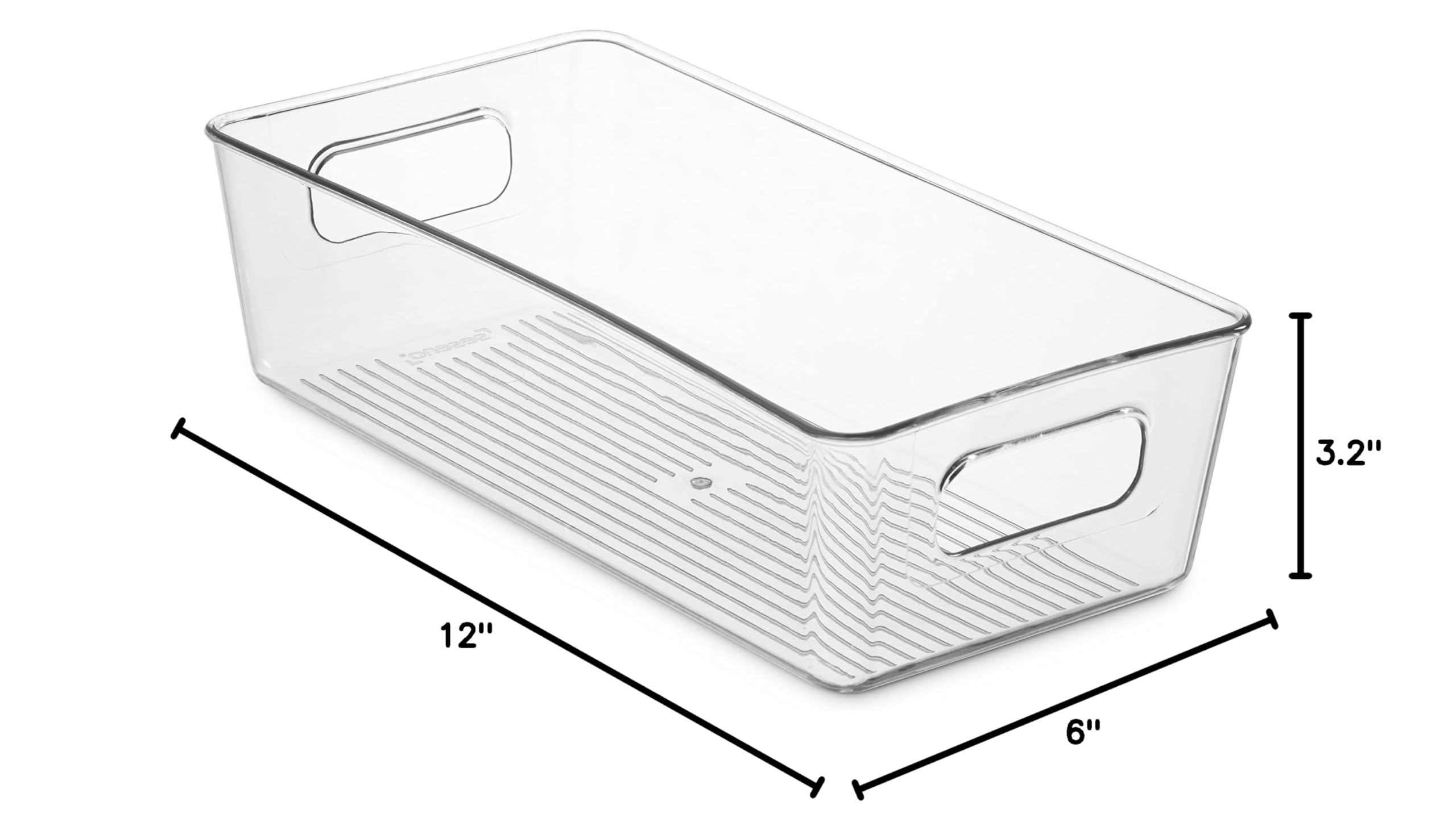 Set Of 8 Refrigerator Pantry Organizer Bins - Clear Food Storage Baskets for Kitchen, Countertops, Cabinets, Fridge, Freezer, Bedrooms, Bathrooms - Plastic Household Storage Containers