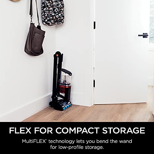 Shark IZ662H Vertex Pro Lightweight Cordless Stick Vacuum with IQ Display, DuoClean PowerFins & MultiFLEX, Includes Crevice Tool, Pet Multi-Tool & Anti-Allergen Dusting Brush, 60min Runtime, Black/Red