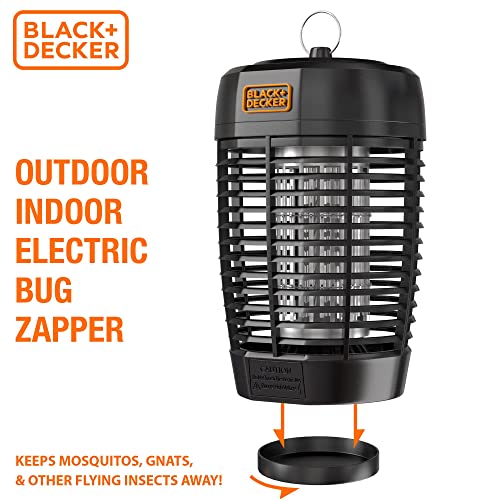 BLACK+DECKER Bug Zapper- Mosquito Repellent Outdoor & Fly Traps for Indoors- Mosquito Killer & Fly Zapper - Gnat & Moth Traps for Home, Deck, Garden, Patio & More