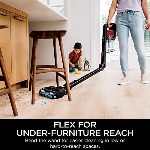 Shark IZ662H Vertex Pro Lightweight Cordless Stick Vacuum with IQ Display, DuoClean PowerFins & MultiFLEX, Includes Crevice Tool, Pet Multi-Tool & Anti-Allergen Dusting Brush, 60min Runtime, Black/Red