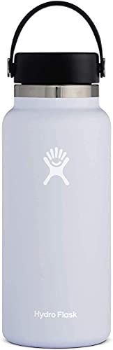 Hydro Flask 32 oz. Water Bottle - Stainless Steel, Reusable, Vacuum Insulated- Wide Mouth with Leak Proof Flex Cap