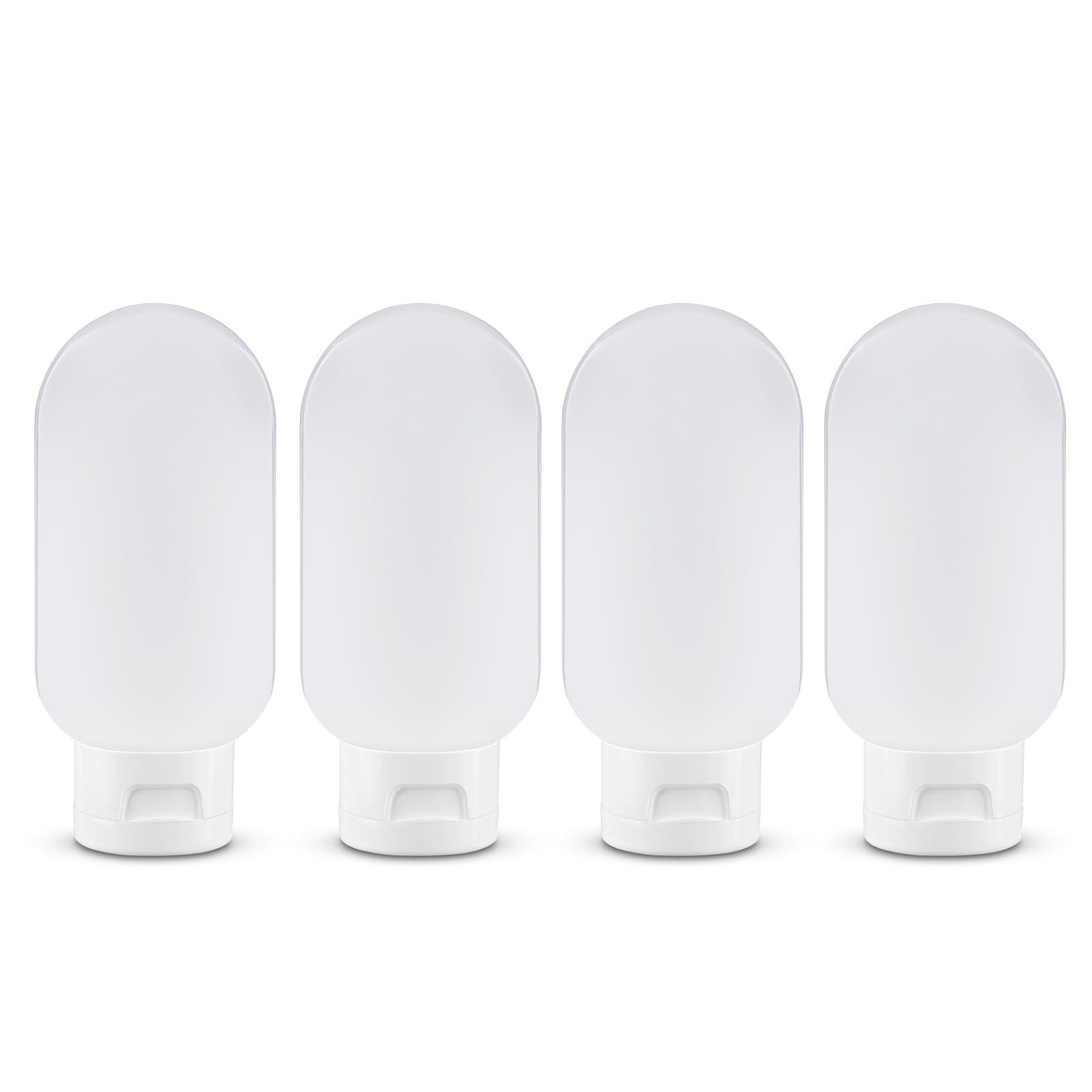Cosywell Travel Size Bottles for Toiletries 4 Pack 2oz TSA Approved Leakproof Plastic Shampoo and Conditioner Bottles Squeezable Refillable Cosmetic Containers Lotion Travel Accessories