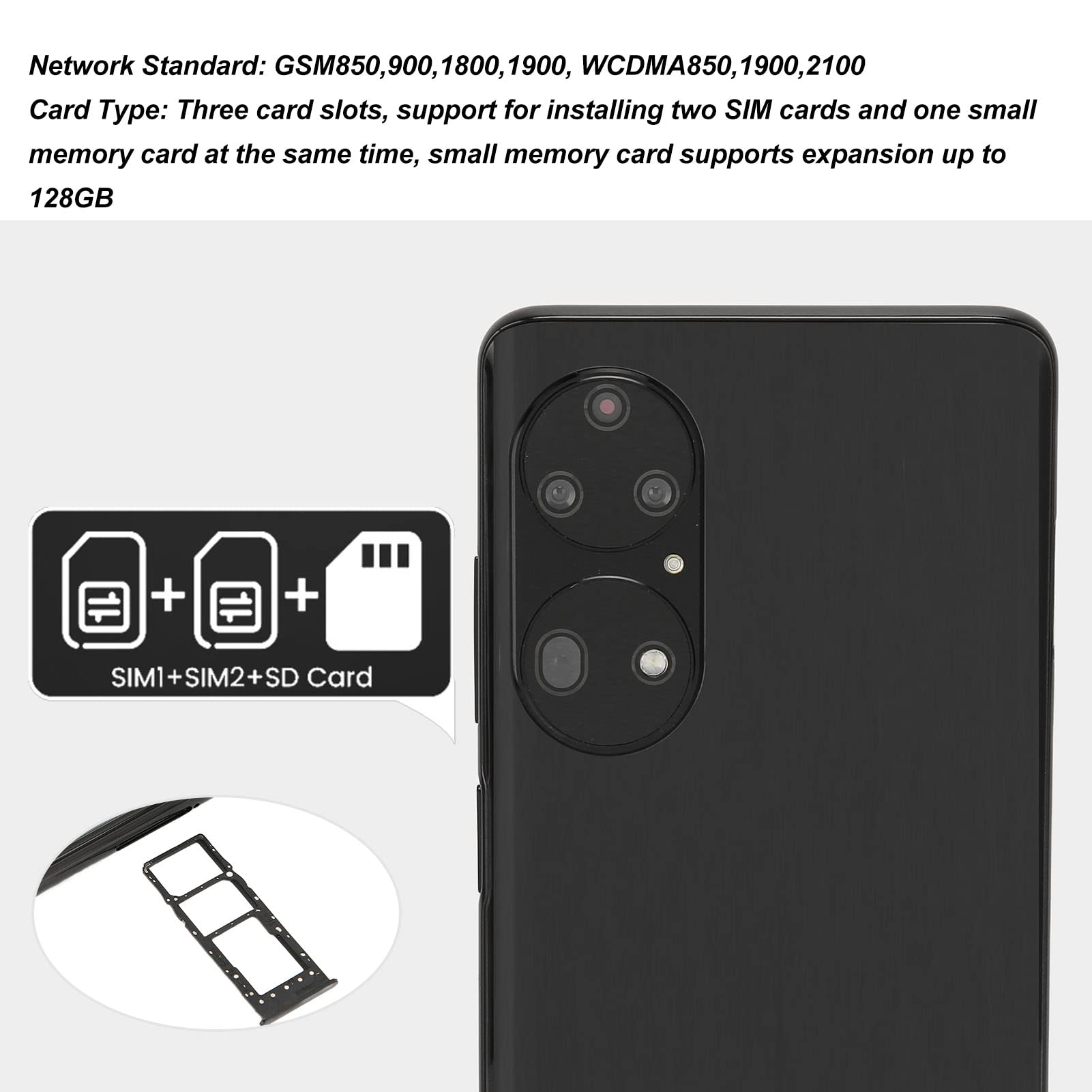 Tangxi P60pro Smart Phone, 64GB 7inch Unlock Cellphone, MT6893 Quad Core, 4GB Android 11.0 Unlock Smartphone, 8MP Front 16MP Rear Camera, 3G Dual SIM Dual Standby(Black)