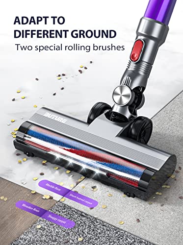 BuTure Cordless Vacuum Cleaner, 33Kpa 400W Stick Vacuum Cleaner with Touch Screen 55 Min Runtime Detachable Battery Wireless Vacuum for Pet Hair Carpet and Hard Floor