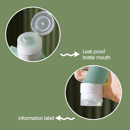 3Pcs Set Travel Bottles For Toiletries, Portable Silicone Travel Refillable Toiletry Bottle, 90ml/3oz Leakproof Squeezable Containers, for Shampoo, Conditioner, Lotion, Body Wash (S)