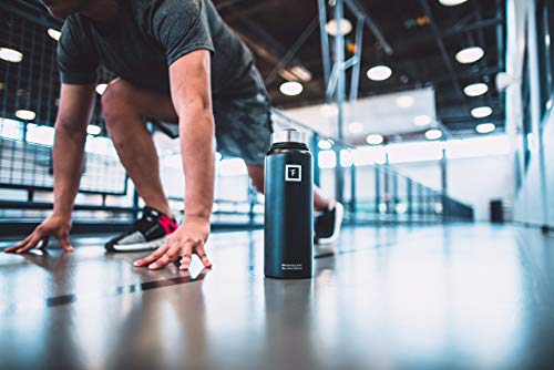 IRON °FLASK Sports Water Bottle - 40 Oz, 3 Lids (Straw Lid), Leak Proof, Vacuum Insulated Stainless Steel, Double Walled, Thermo Mug, Metal Canteen