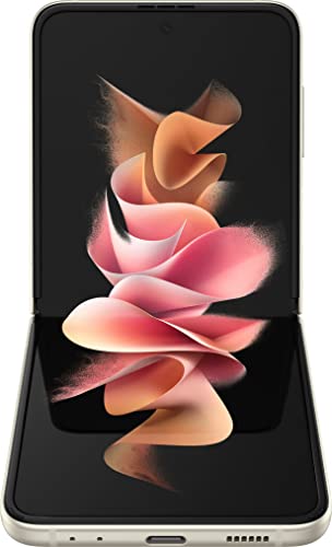SAMSUNG Galaxy Z Flip 3 5G, US Version, 256GB, Cream - Unlocked (Renewed)