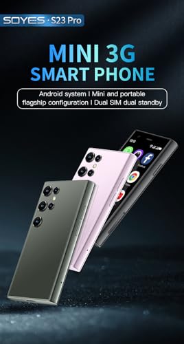 Small Size Cellphone SOYES S23 Pro 3G Mini Smartphone 2GB RAM 16GB ROM Android 8.1 Touch Screen Creative Gift for Kid 3.0Inch Small Mobile Phone (Green)