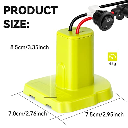 Power Wheel Adapter for Ryobi One+ 18V P108 P107 P102 P100 Li-ion & Ni-Cd Battery,Power Connector for Rc Toy & Car,12 Gauge Robotics Rc Truck(with 30A Fuse & Switch & Wire terminals)(1 Pack