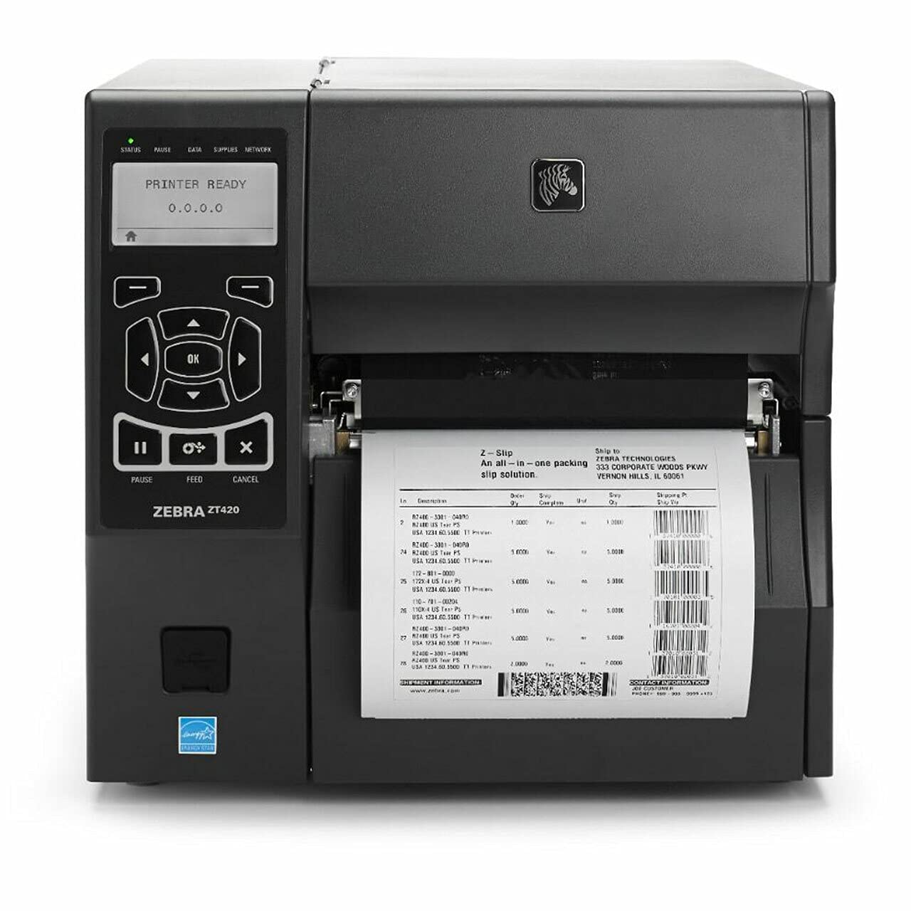 Zebra ZT420 Direct Thermal/Thermal Transfer Printer - Monochrome - Desktop - Label Print ZT42062-T010000Z