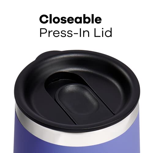 Hydro Flask 10 oz Ceramic Reusable Wine Cup with Lid Wine Tumbler Black - Vacuum Insulated, Dishwasher Safe, BPA-Free, Non-Toxic