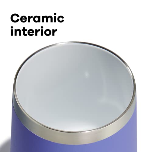 Hydro Flask 10 oz Ceramic Reusable Wine Cup with Lid Wine Tumbler Black - Vacuum Insulated, Dishwasher Safe, BPA-Free, Non-Toxic