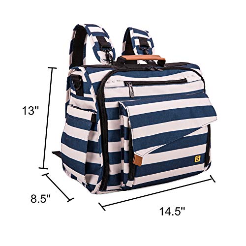 ALLCAMP Diaper Bag Large, Support Baby Stroller, Converted Into a Tote Bag