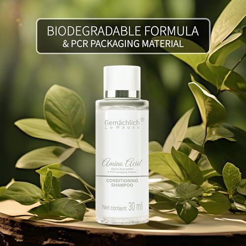 Gemächlich ZuHause Conditioners and Shampoos with Natural Ingredients, 1oz Travel Size 2-in-1 Conditioning Shampoo Bulk Sets for Hotel Airbnb, 100 pieces