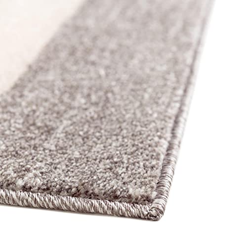 Unique Loom Del Mar Collection Area Rug-Transitional Inspired with Modern Contemporary Design, Rectangular 7' 0" x 10' 0", Gray/Ivory
