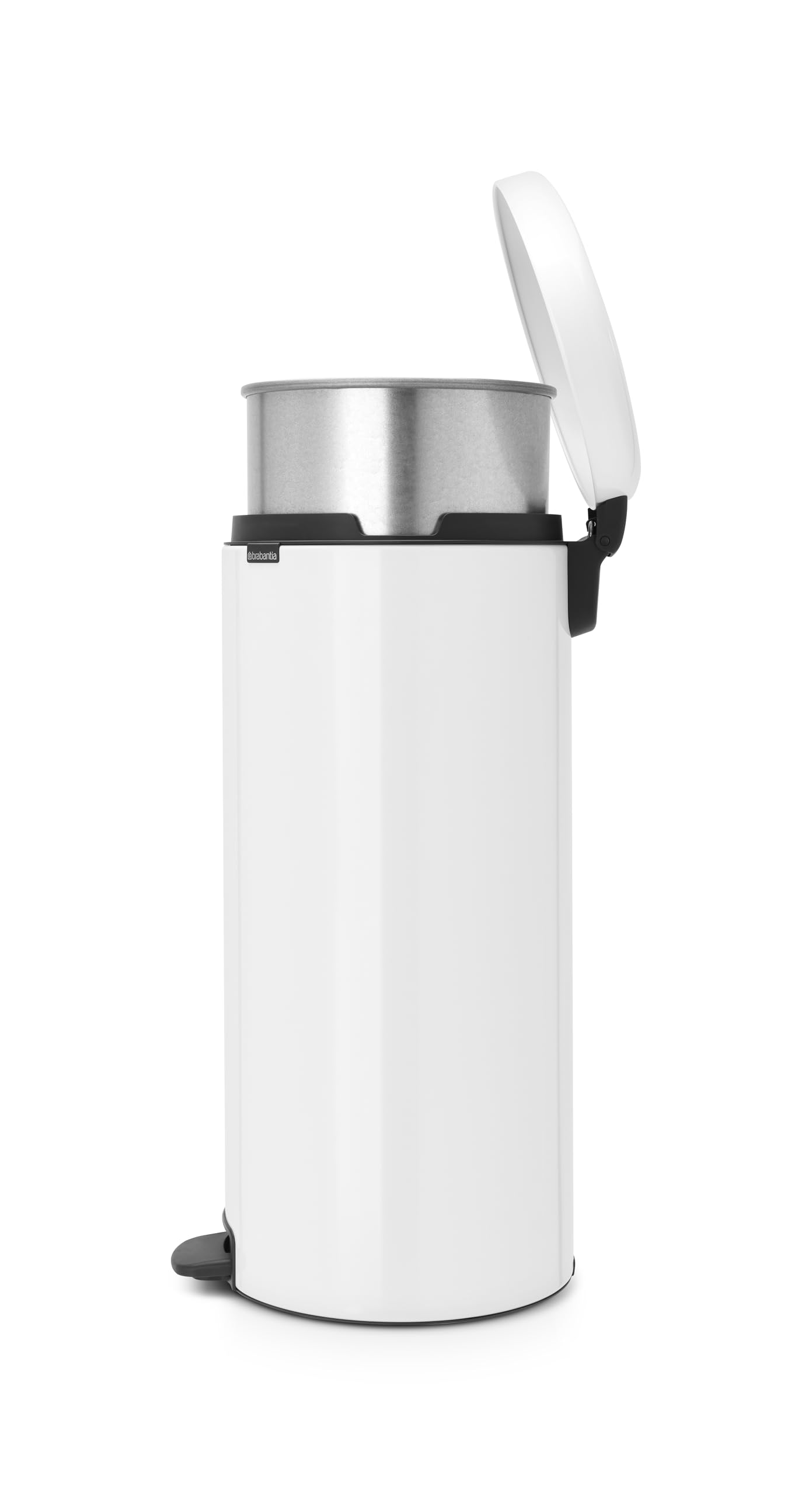 Brabantia 114748 Pedal Bin newIcon with Metal Inner Bucket, 30 Litre - White