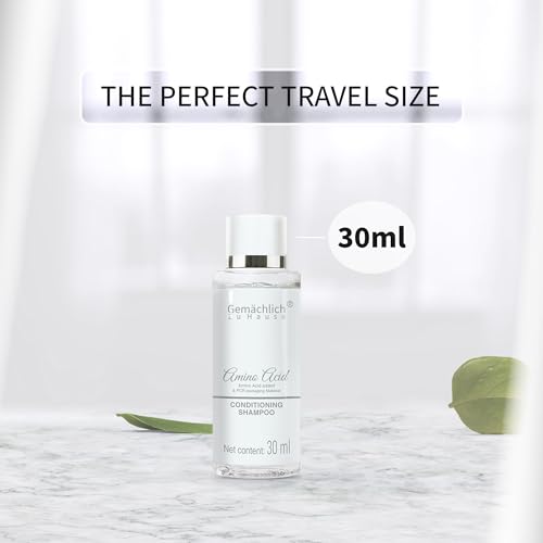 Gemächlich ZuHause Conditioners and Shampoos with Natural Ingredients, 1oz Travel Size 2-in-1 Conditioning Shampoo Bulk Sets for Hotel Airbnb, 100 pieces