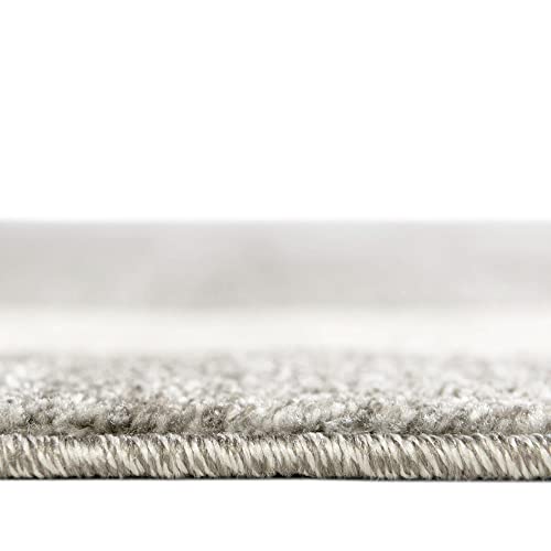 Unique Loom Del Mar Collection Area Rug-Transitional Inspired with Modern Contemporary Design, Rectangular 7' 0" x 10' 0", Gray/Ivory