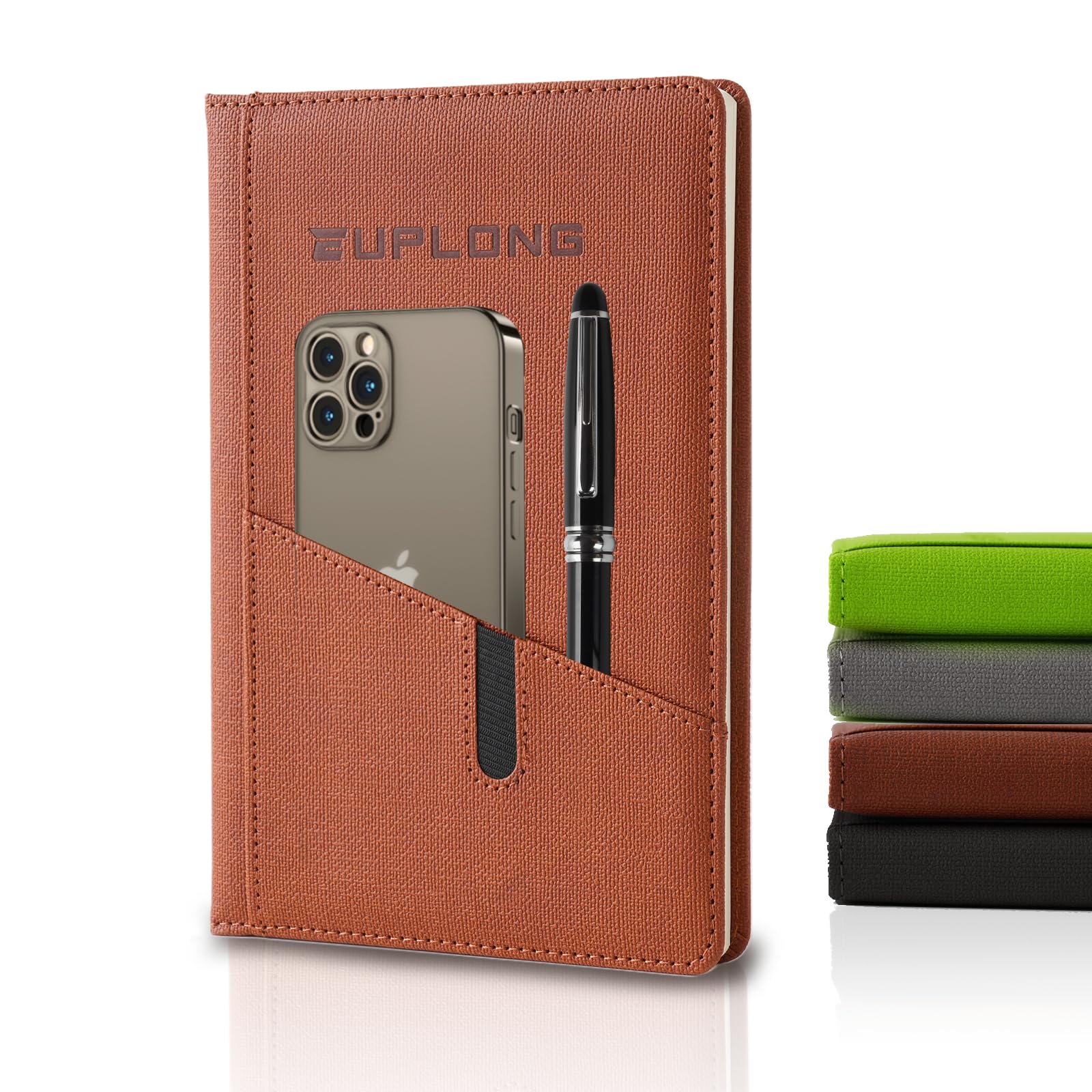 EUPLONG Lined Journal Notebook,200 Pages A5 Hardcover Leather Journals with Cell Phone Strap for Writing,Travel,Business,Work&School,Notebooks for Note Taking,Diary Notepad 5.7×8.3…