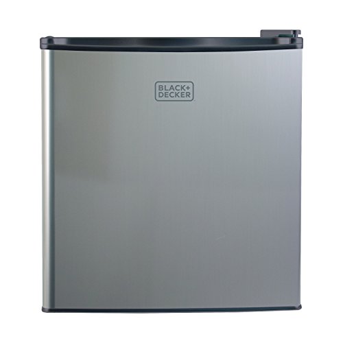 BLACK+DECKER 1.2 Cu. Ft. Compact Upright Freezer, Mini Deep Freeze with Full-Width Wire Shelf & BCRK17V Compact Refrigerator Energy Star Single Door Mini Fridge with Freezer, 1.7 Cubic Ft, VCM