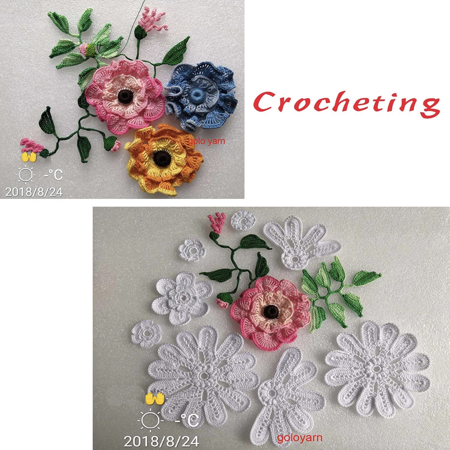 golo Crochet Yarn Cotton Size 10 Cotton Knitting Thread Yarn for Crochet (Clove Red) 6-191