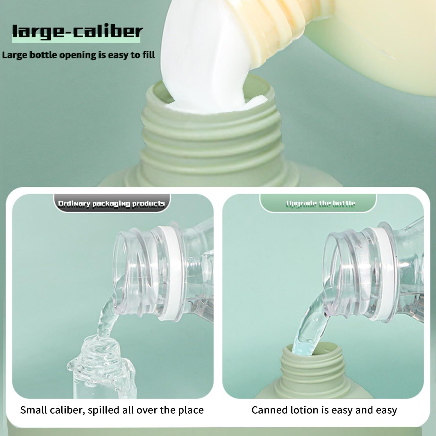 ELESDA Travel Shampoo and Conditioner Bottles Refillable, 7oz Plastic Squeeze Bottles with Caps Travel Bottles for Toiletries Shampoo and Conditioner Dispenser Leak Proof Toiletry Travel Size Bottles
